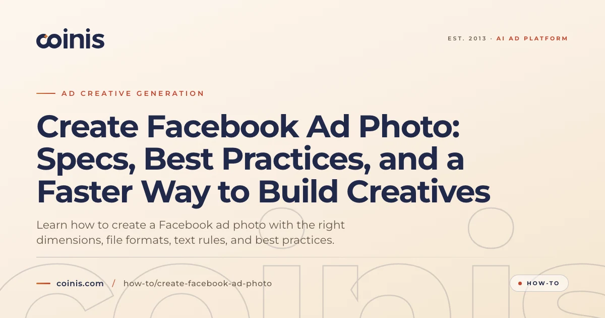 Create Facebook Ad Photo | Coinis