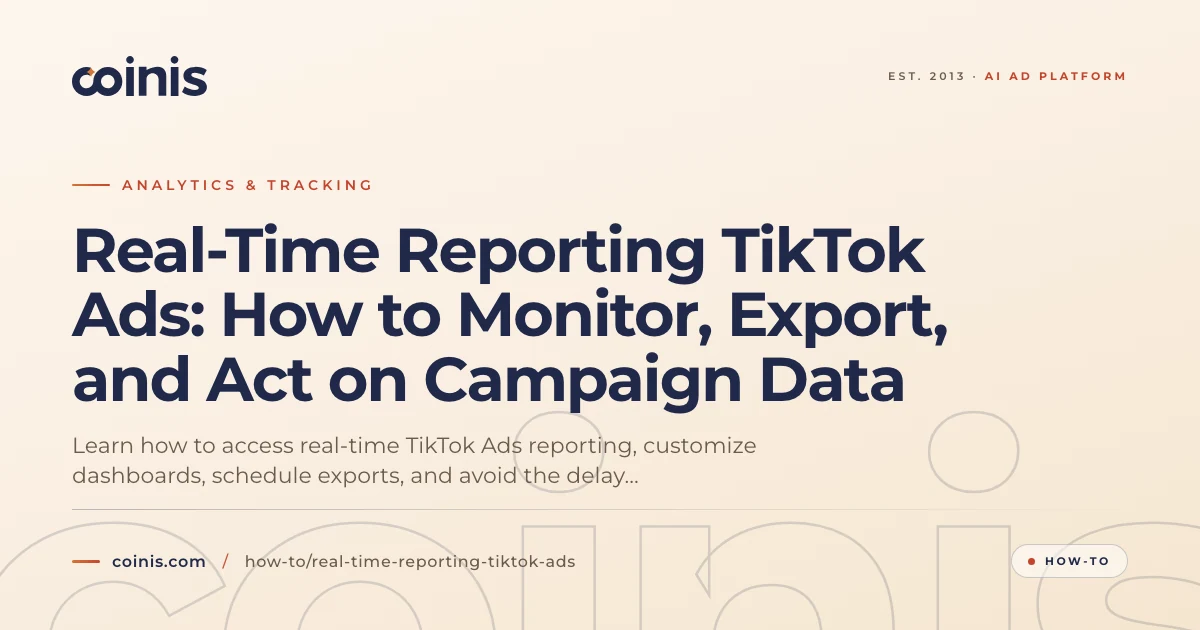 Real-Time Reporting TikTok Ads: How to Monitor, Export, and Act on ...